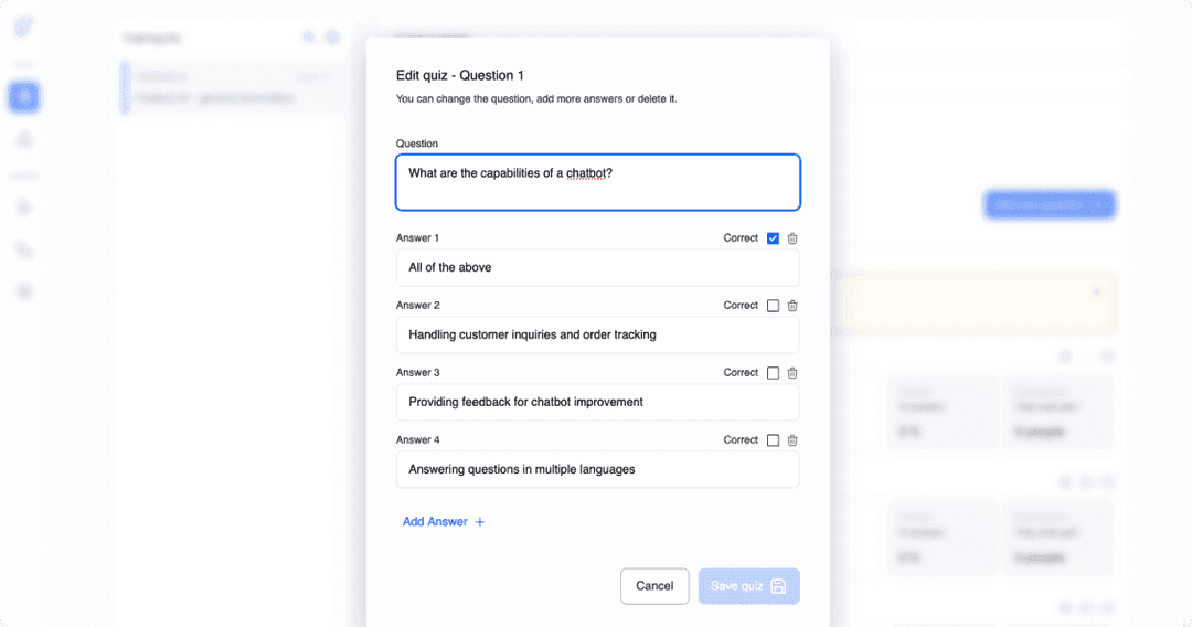 Agent Trainer - helps train effective chats Agents